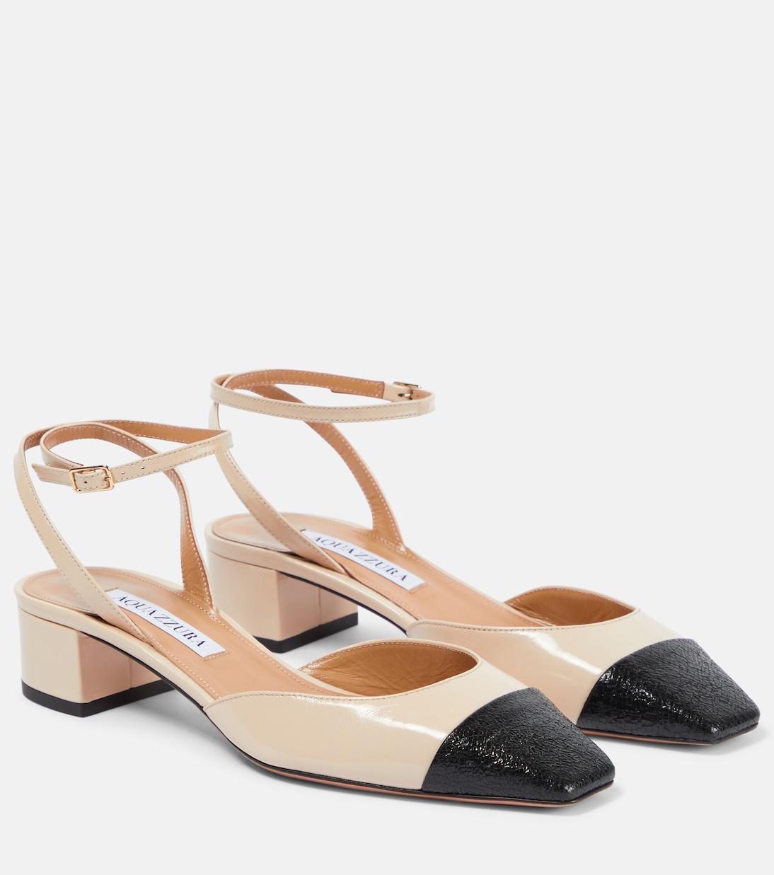 AQUAZZURA French Flirt 35 Leather Pumps in Beige | endource