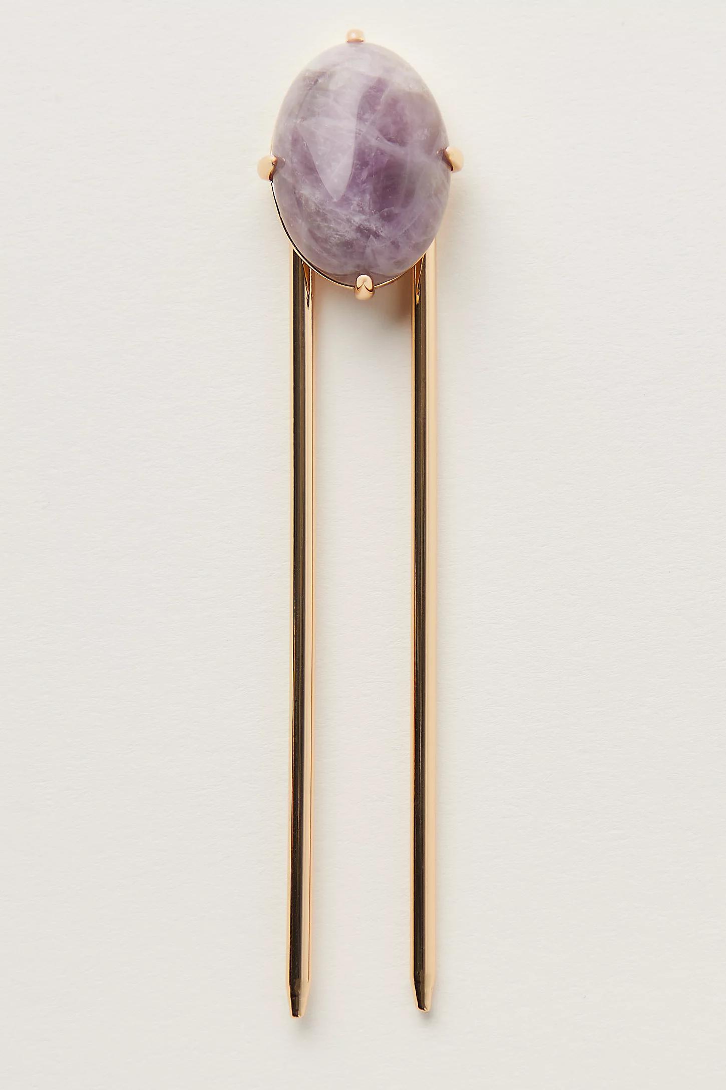 FREE PEOPLE Tell Me Lies Hair Pin in Gold / Amethyst | endource