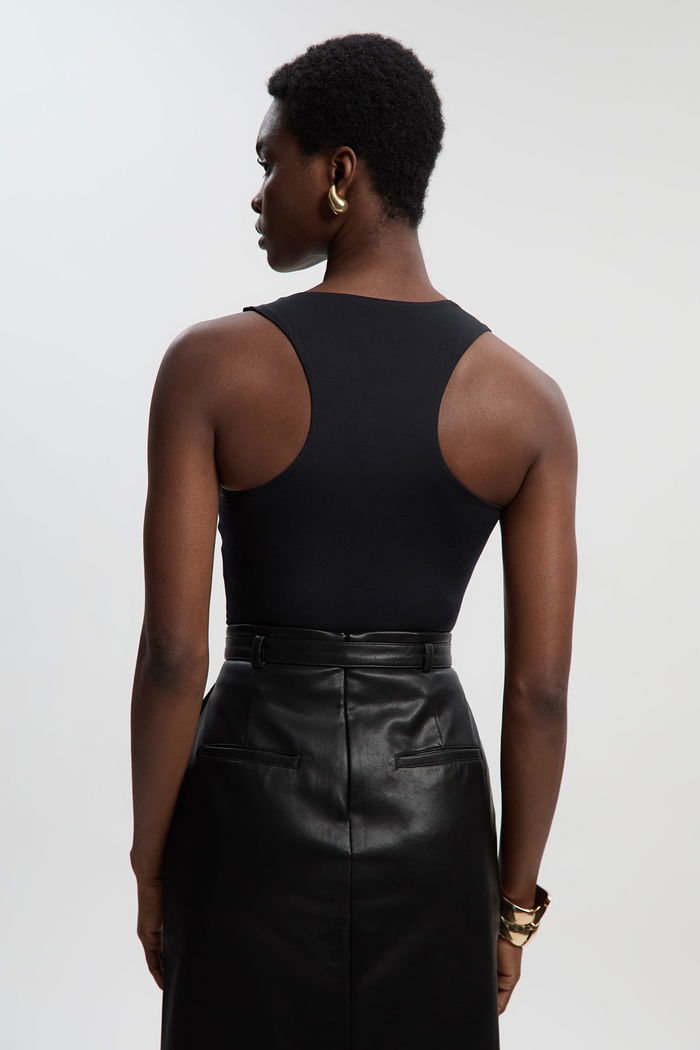 KAREN MILLEN Halter Neck Contour Jersey Bodysuit | endource