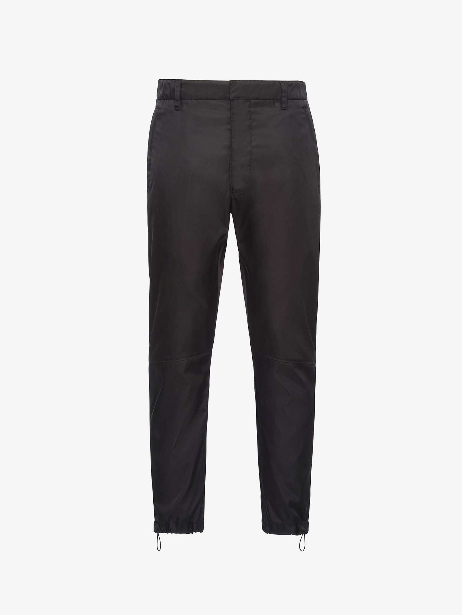 PRADA Brand-Plaque Drawstring-Hem Skinny-Fit Slim-Leg Re-Nylon Trousers ...