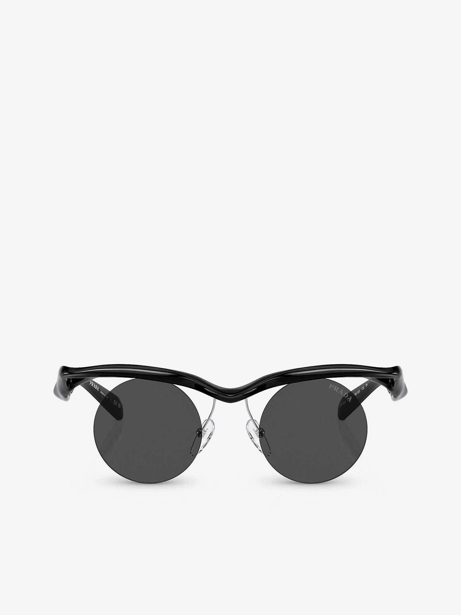 PRADA PR A24S Round-Frame Injected Sunglasses | endource