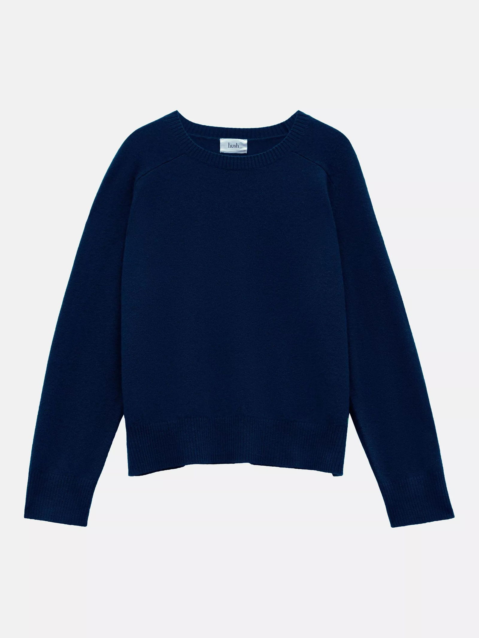 HUSH Alina Cashmere Crew Jumper in Deep Navy | endource