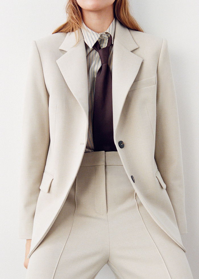 MANGO Double-breasted Suit Jacket | endource