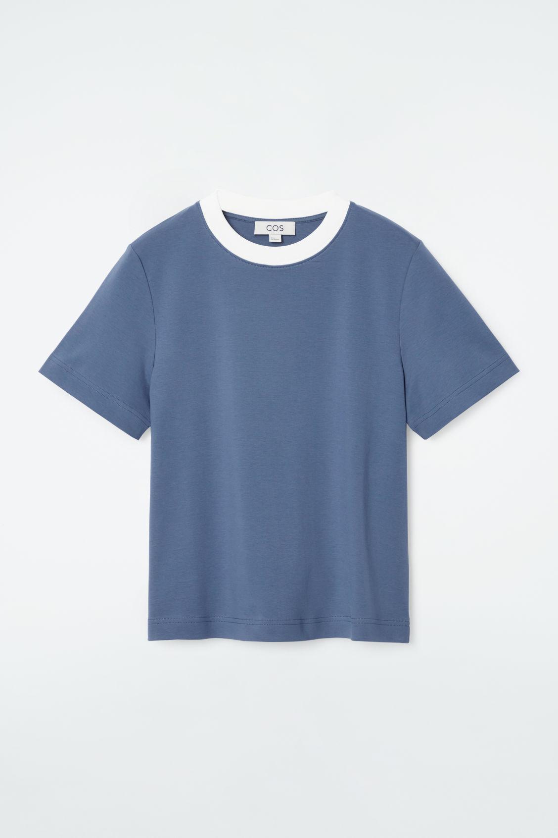 COS Clean Cut T-Shirt in STEEL BLUE | endource