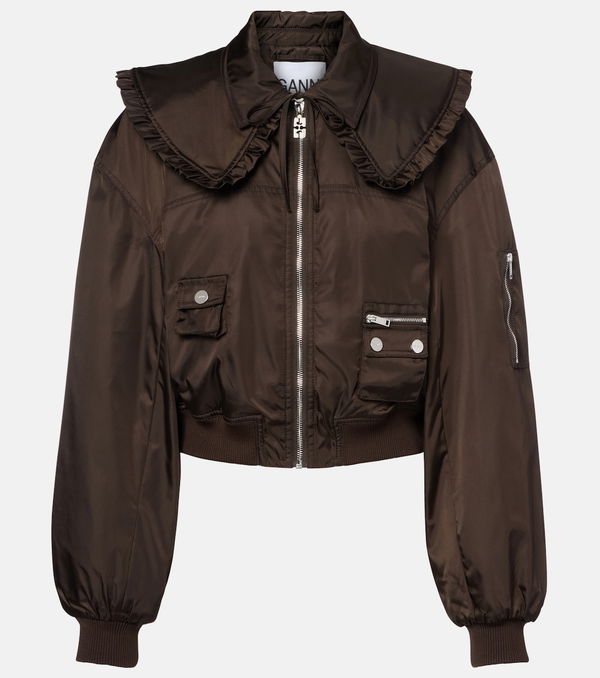 GANNI Duchess Bomber Jacket | endource
