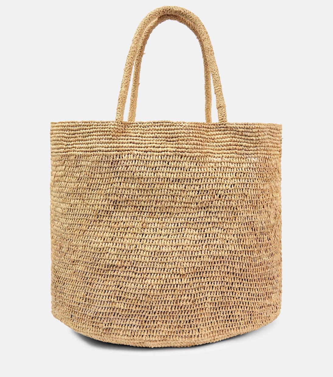 THE ROW Oregon Large Raffia Shopper in Neutrals | Endource