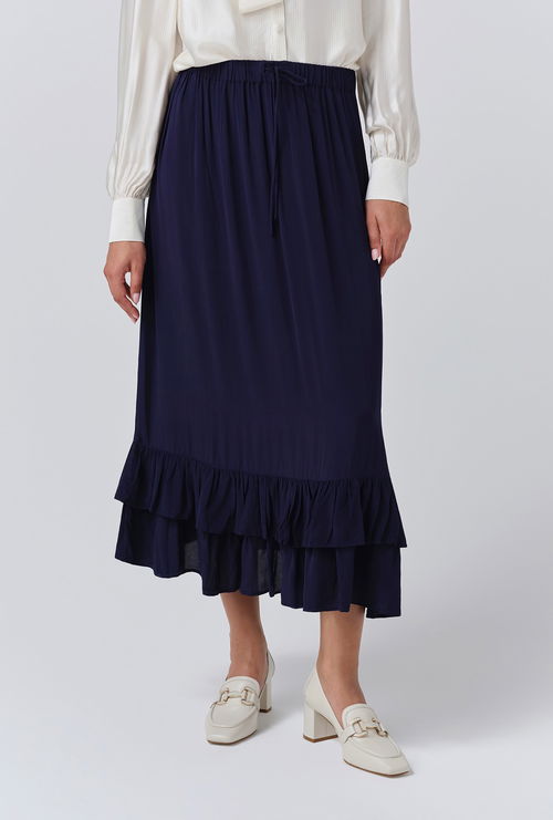 GHOST Scarlett Crepe Midi Skirt | endource