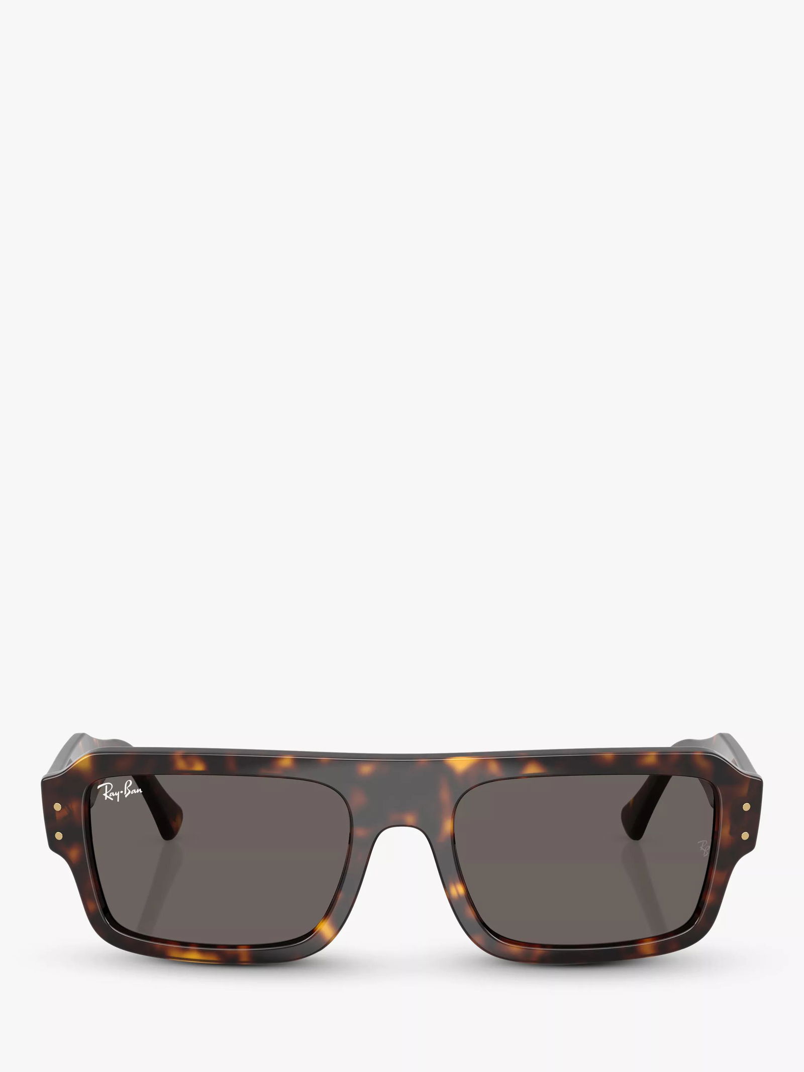 RAY-BAN RB4454 Rectangular Sunglasses in Havana/Brown | endource