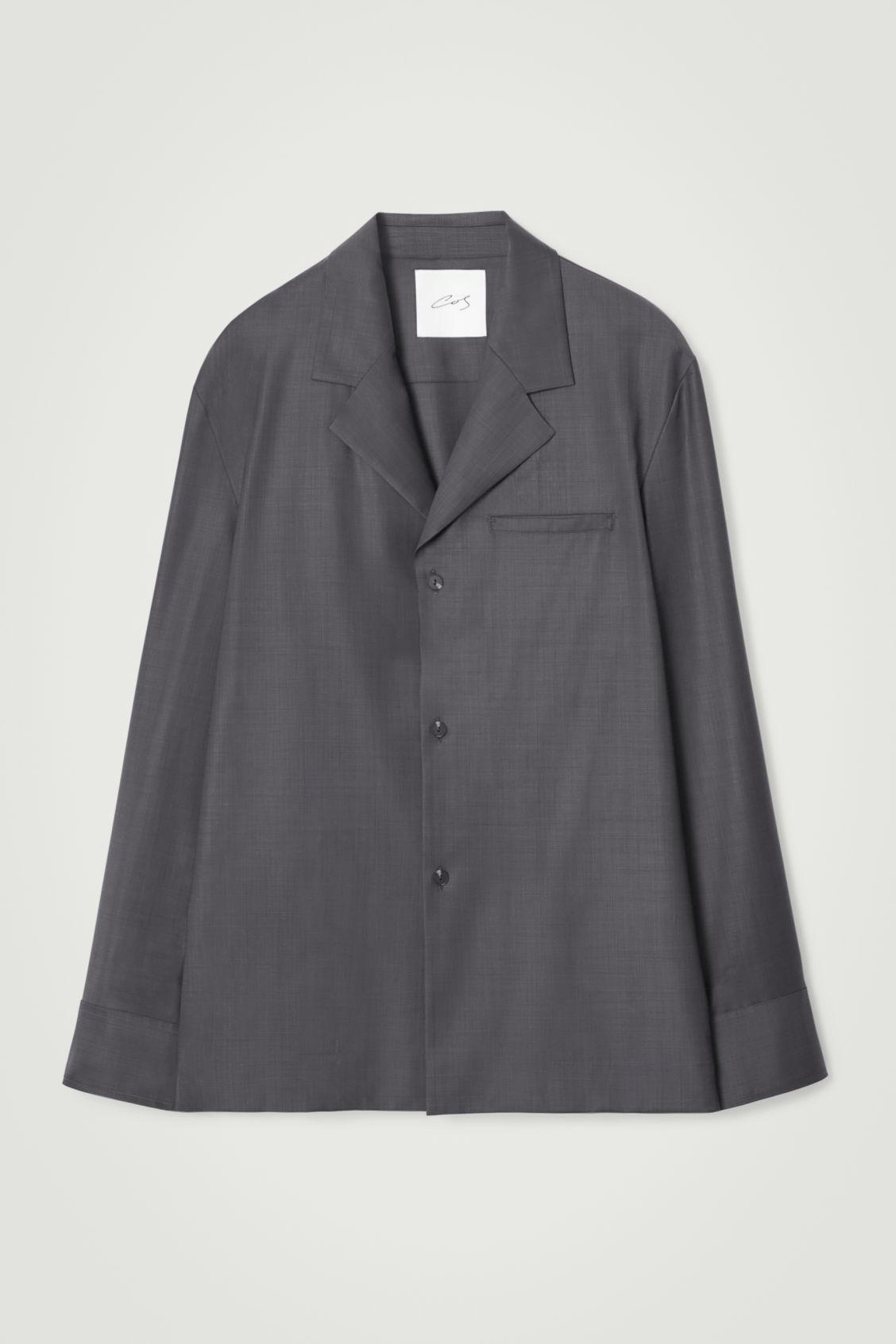 COS The Notch-Lapel Shirt in GRAPHITE | endource