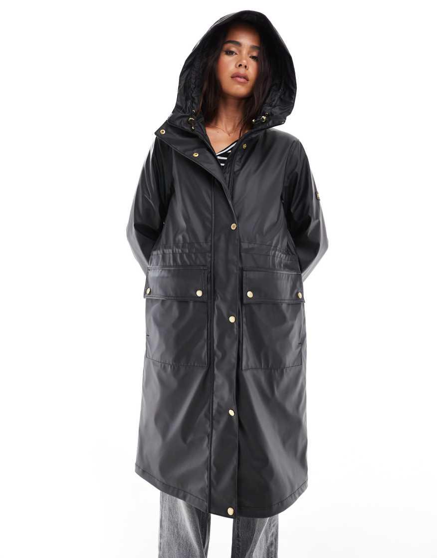 BARBOUR INTERNATIONAL Wyatt Showerproof Coat in Black | endource