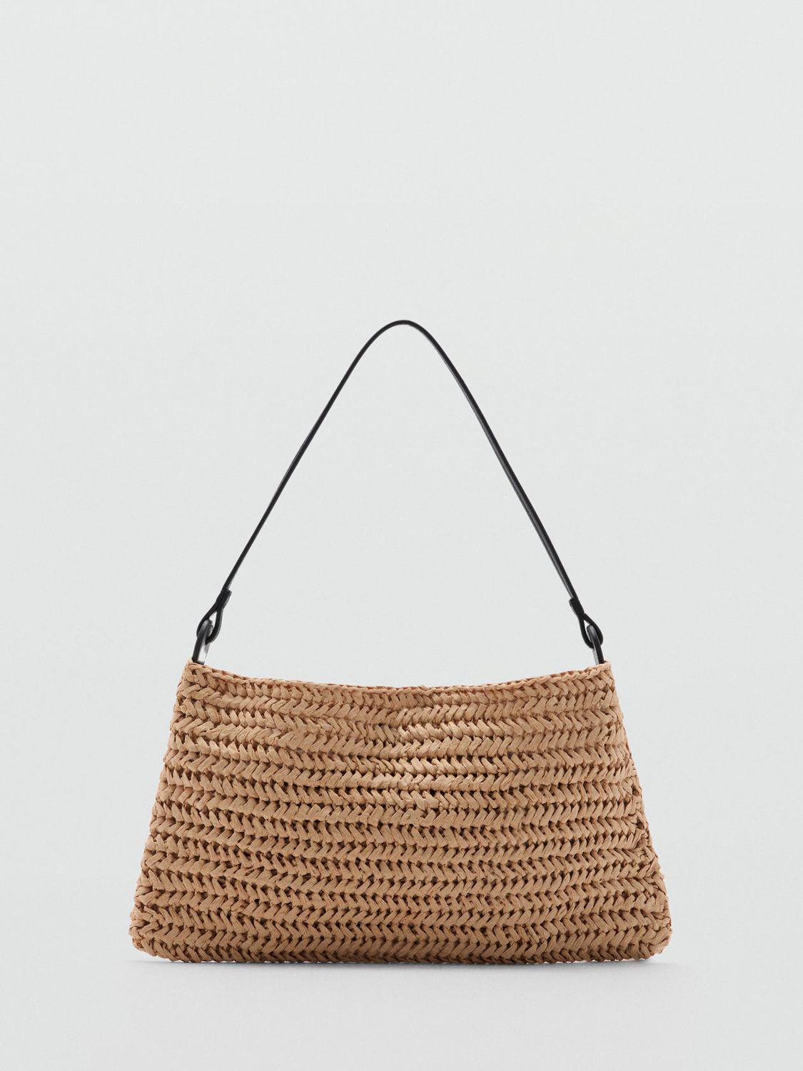MANGO Amelia Straw Bag in Light Beige | Endource