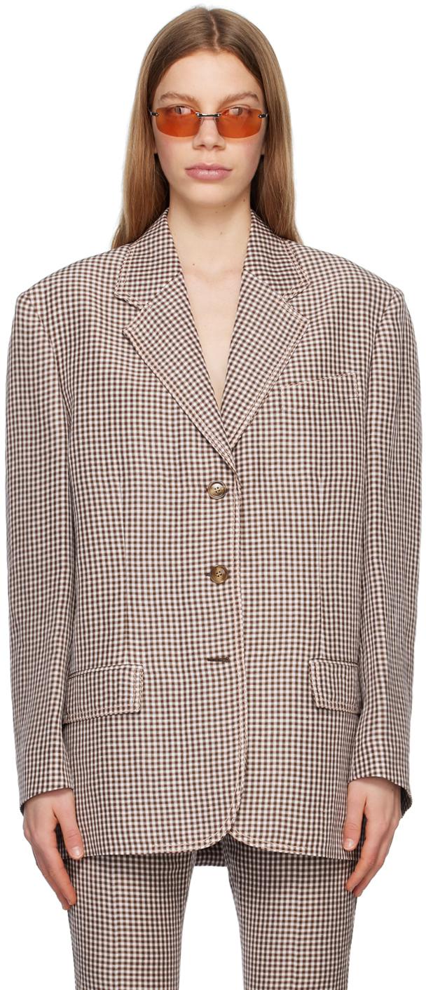 ACNE STUDIOS Check Pattern Blazer | Endource