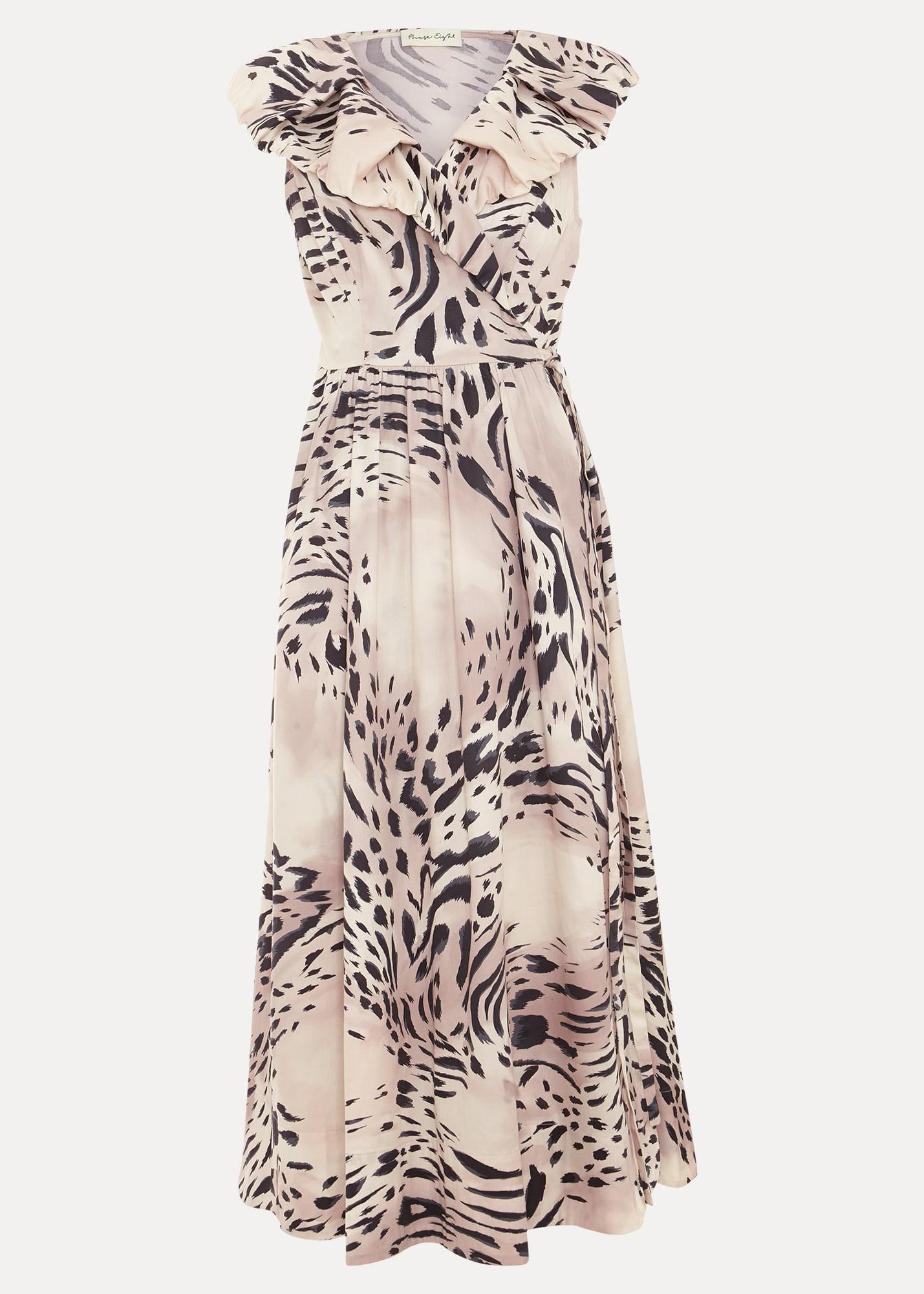 PHASE EIGHT Trix Leopard Dress in Neutral | endource