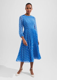 HOBBS Selena Spot Fit And Flare Dress | endource