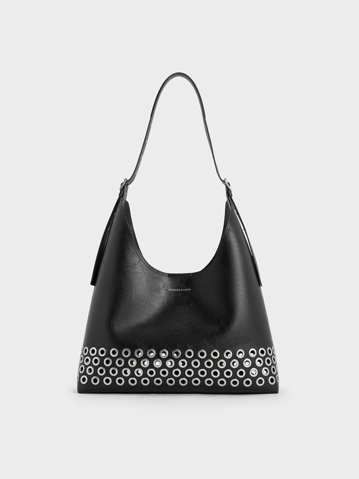 CHARLES & KEITH Liv Grommet Hobo Bag | endource