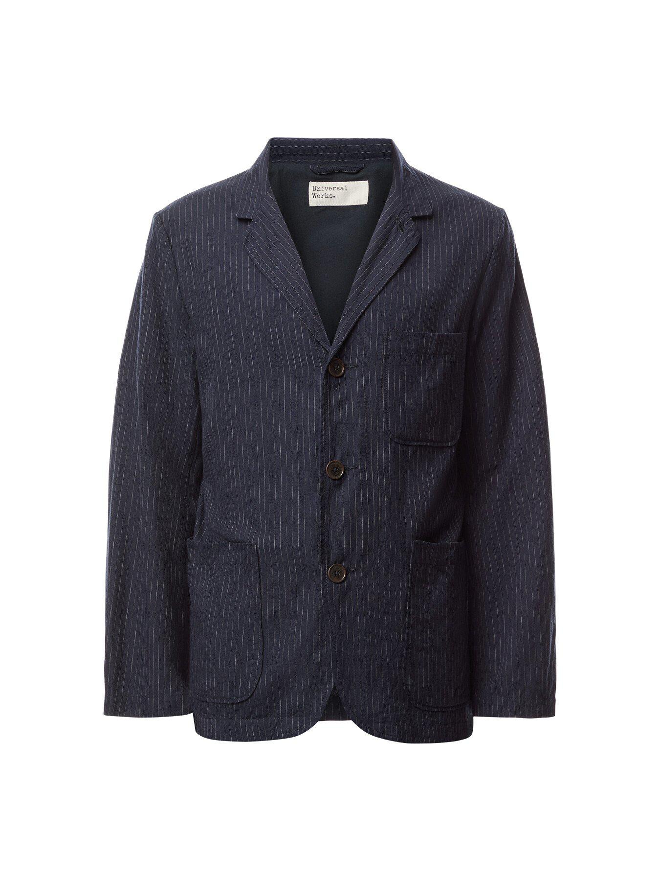 UNIVERSAL WORKS Three Button Jacket in Navy | endource