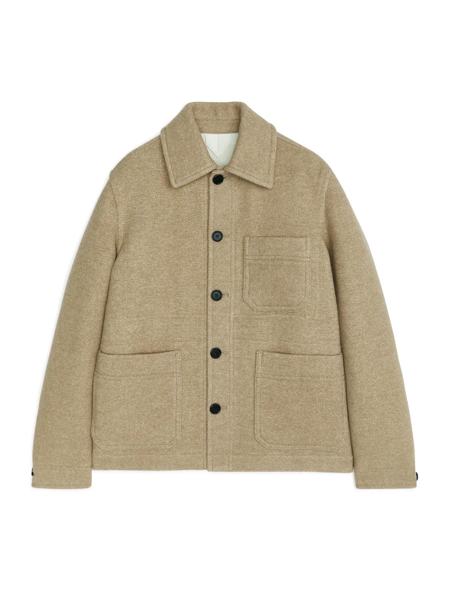 ARKET Wool Workwear Jacket in Camel | endource