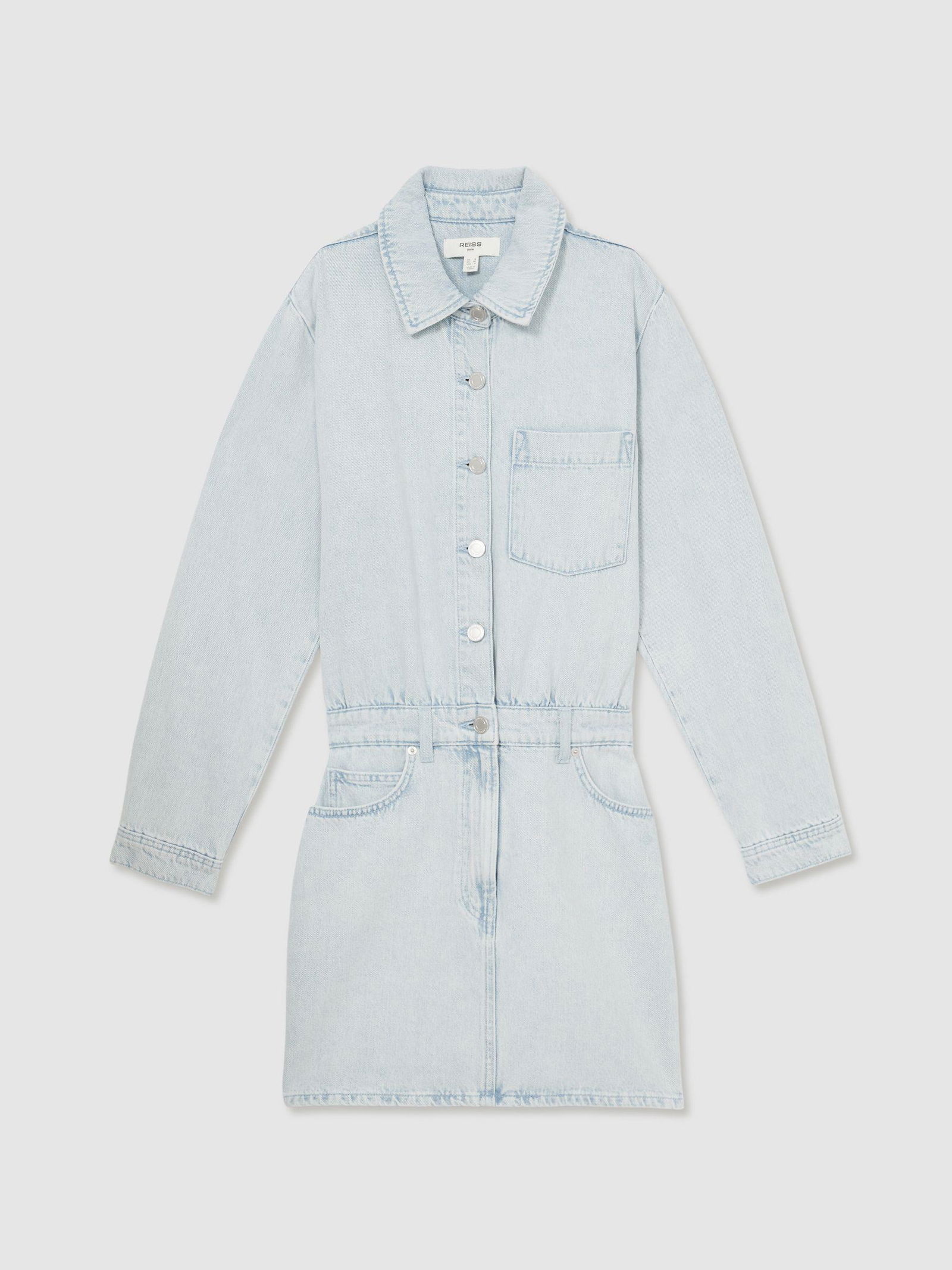 REISS Denim Mini Dress in Indigo | endource