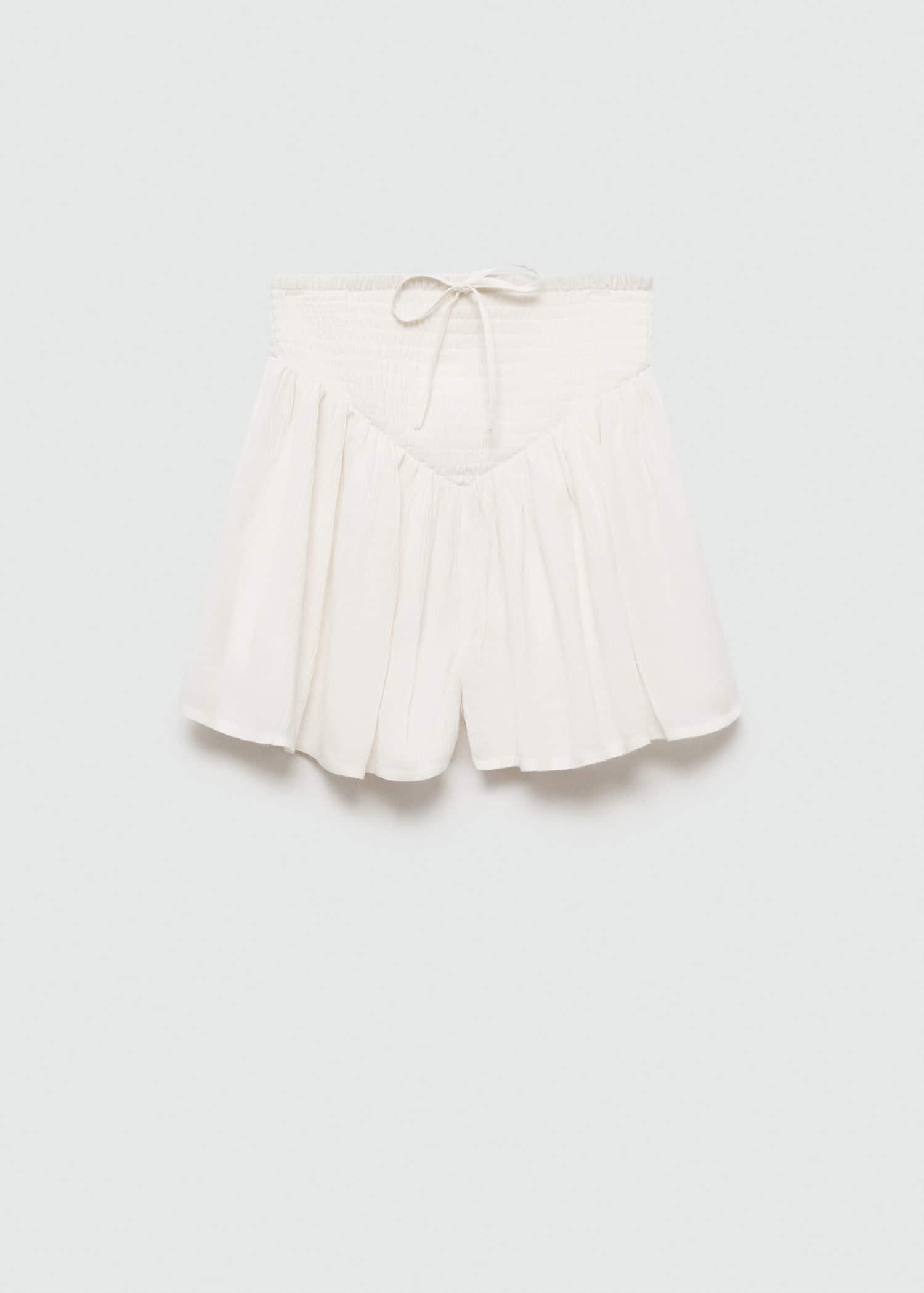 MANGO Gathered Skort in Off White | Endource