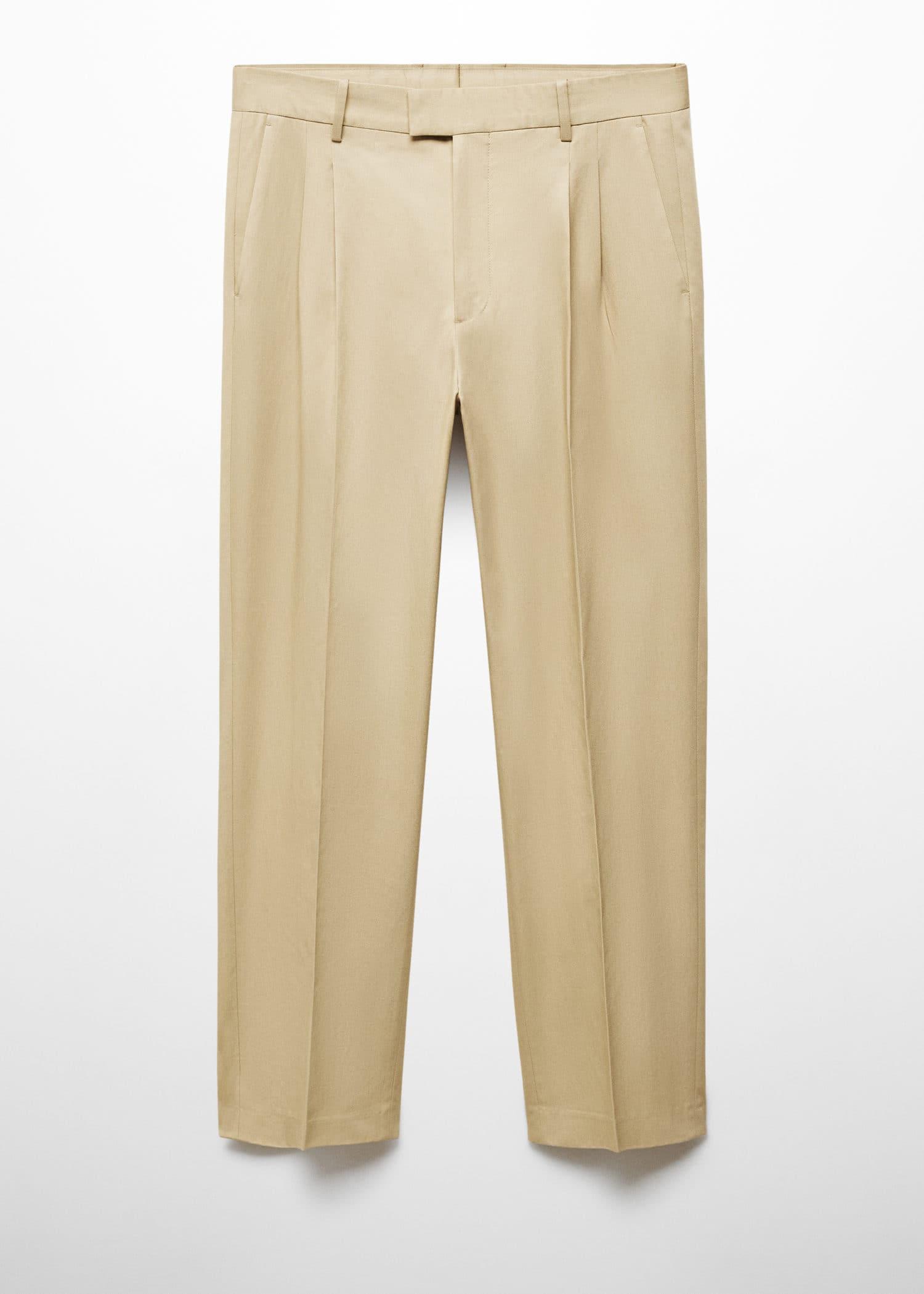 MANGO Regular-Fit Suit Trousers With Pleats | endource