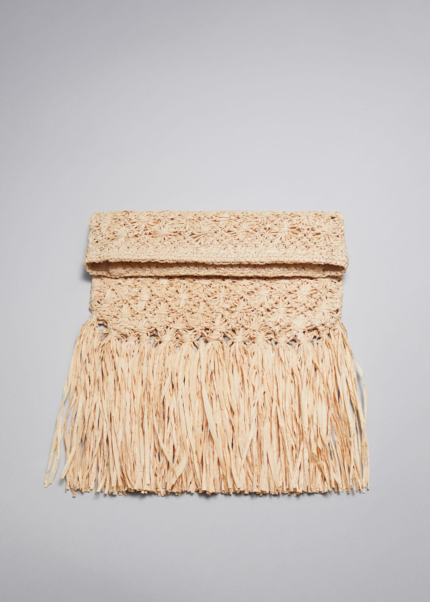 & OTHER STORIES Fringed Straw Clutch in Straw | Endource