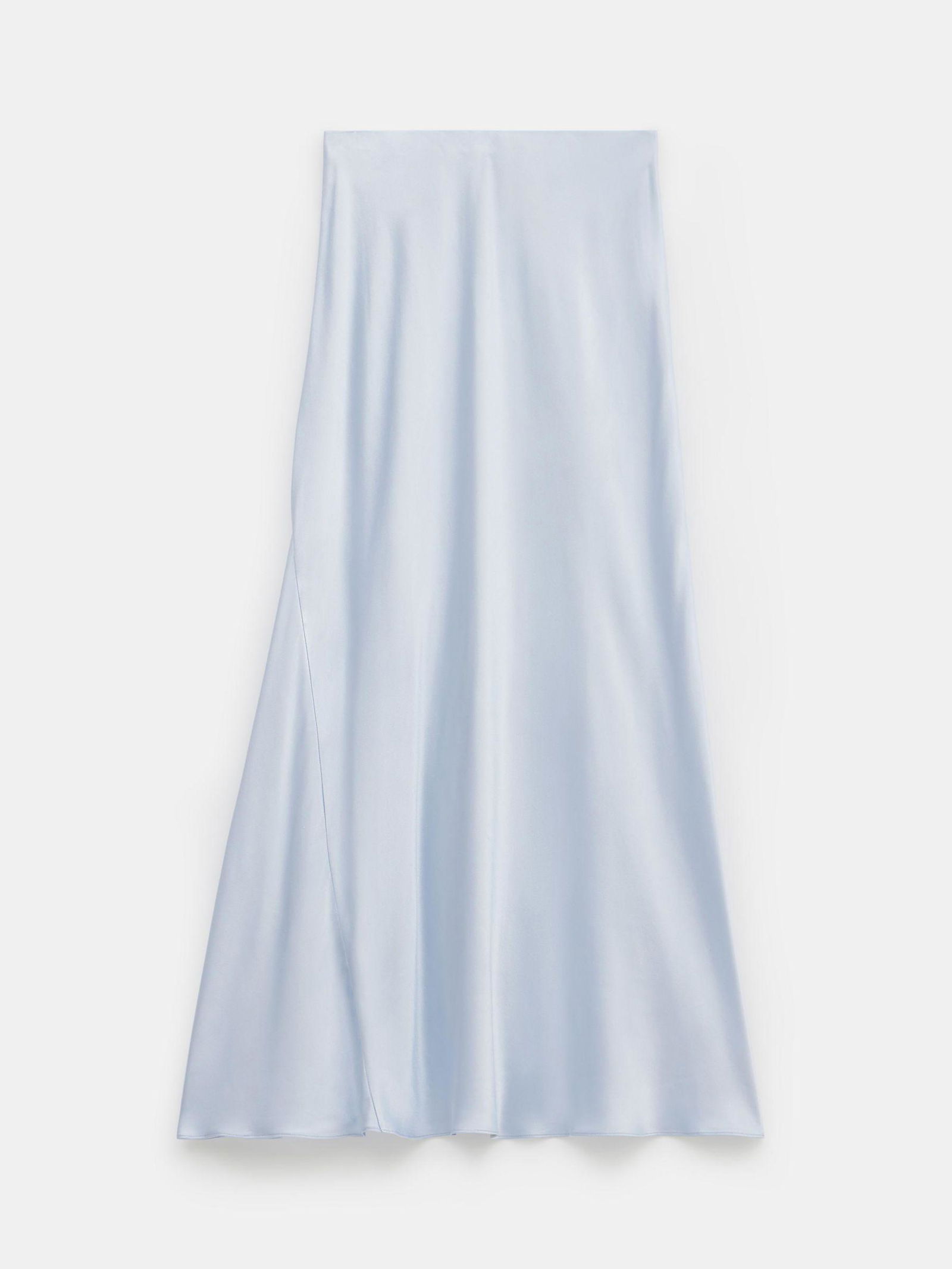 HUSH Remi Satin Maxi Skirt in Blue | endource