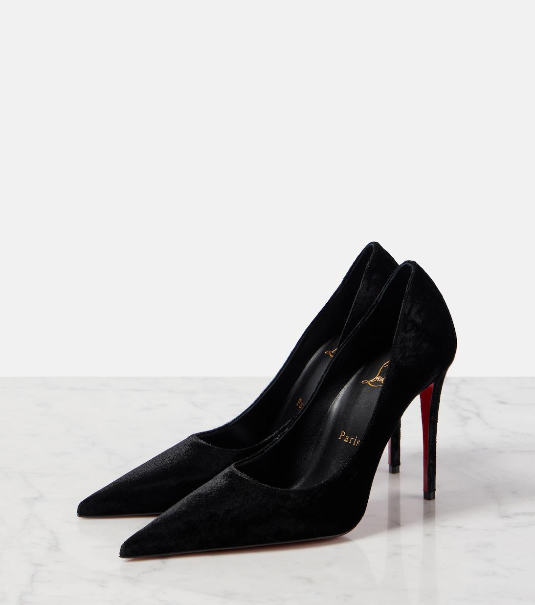 CHRISTIAN LOUBOUTIN Kate Max 100 Velvet Pumps | endource