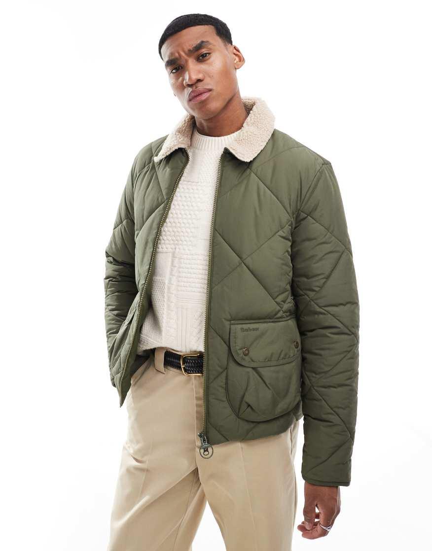 BARBOUR Angler Quilted Jacket in FERN | endource