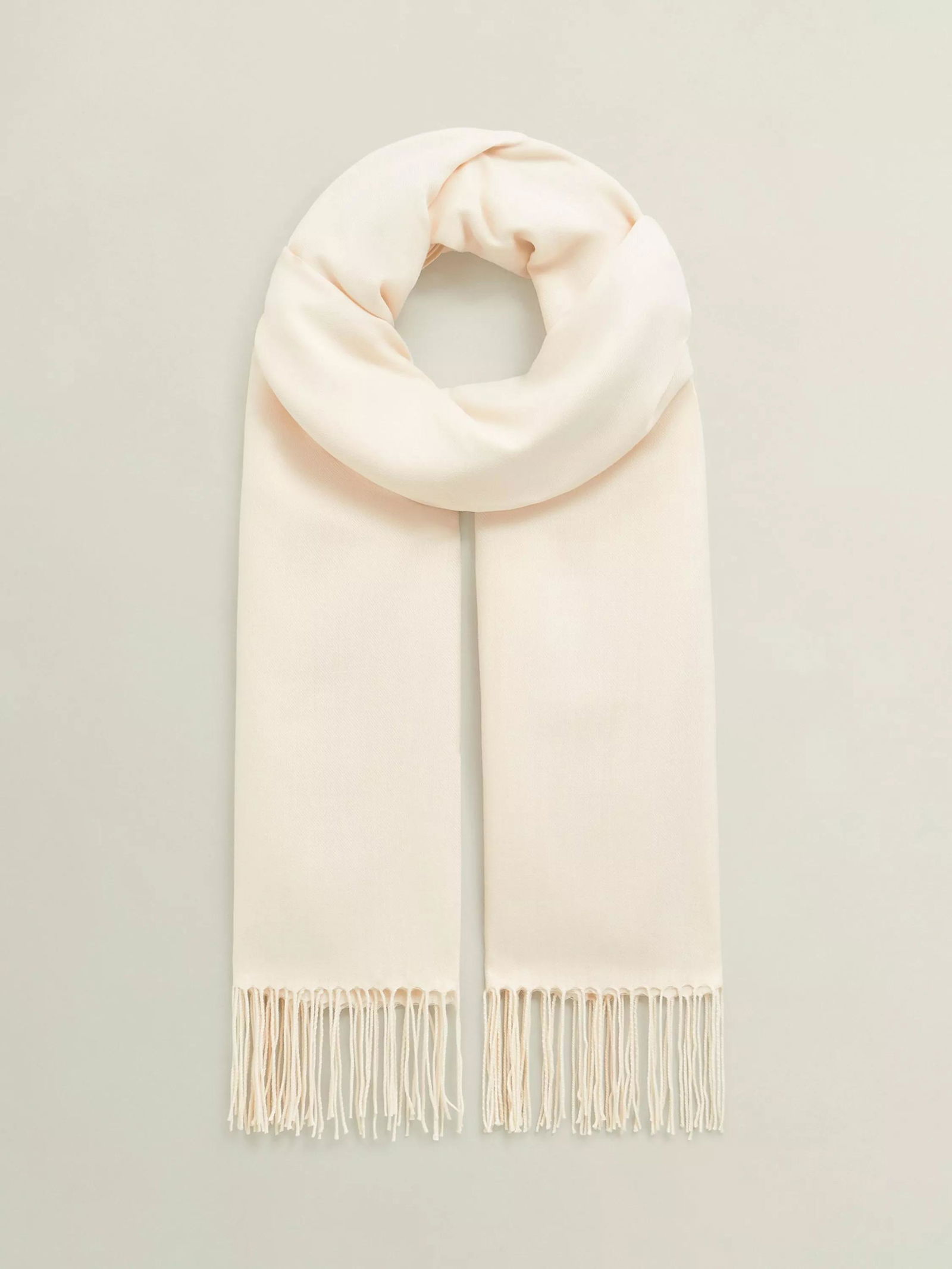 HOBBS Matilda Fringed Scarf, Buttercream | endource