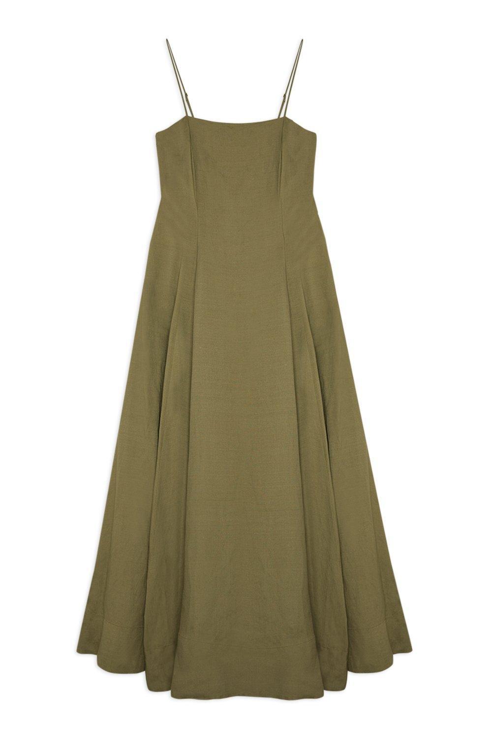 KAREN MILLEN Karen Millen x Lydia Millen - Linen Strappy Maxi Dress in ...