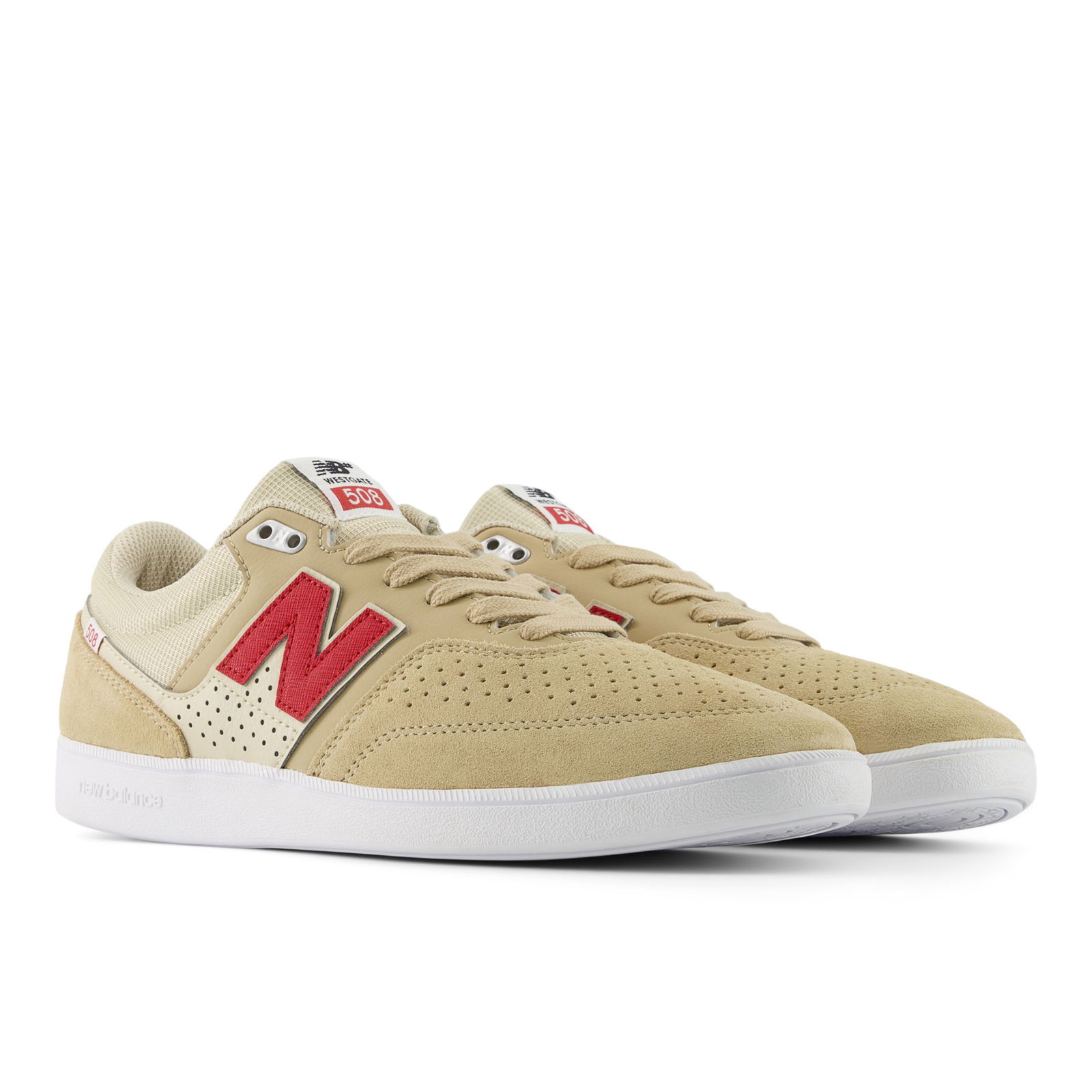 NEW BALANCE Unisex NB Numeric Brandon Westgate 508 In Beige/Red Suede ...