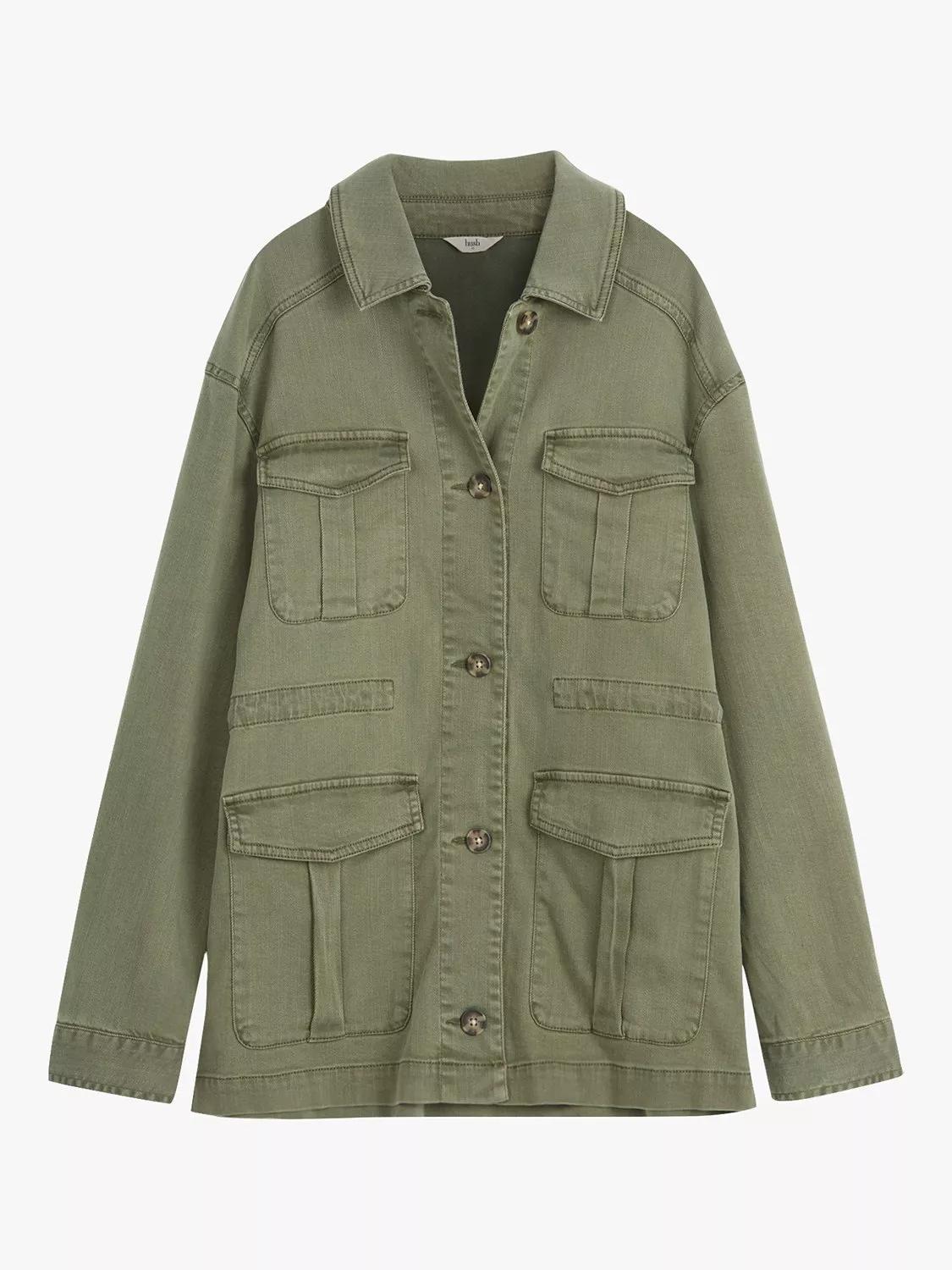 HUSH Pippa Utility Jacket in Khaki | endource