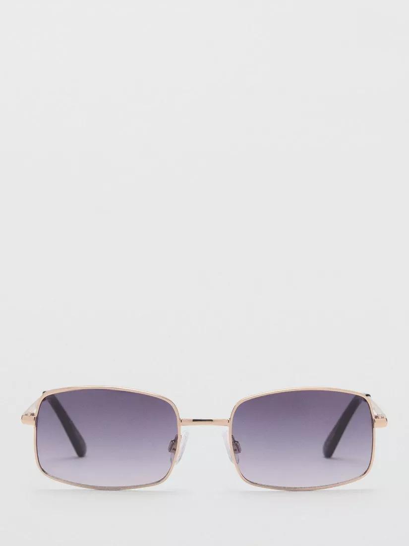 MANGO Denia Metallic Sunglasses in Gold | endource