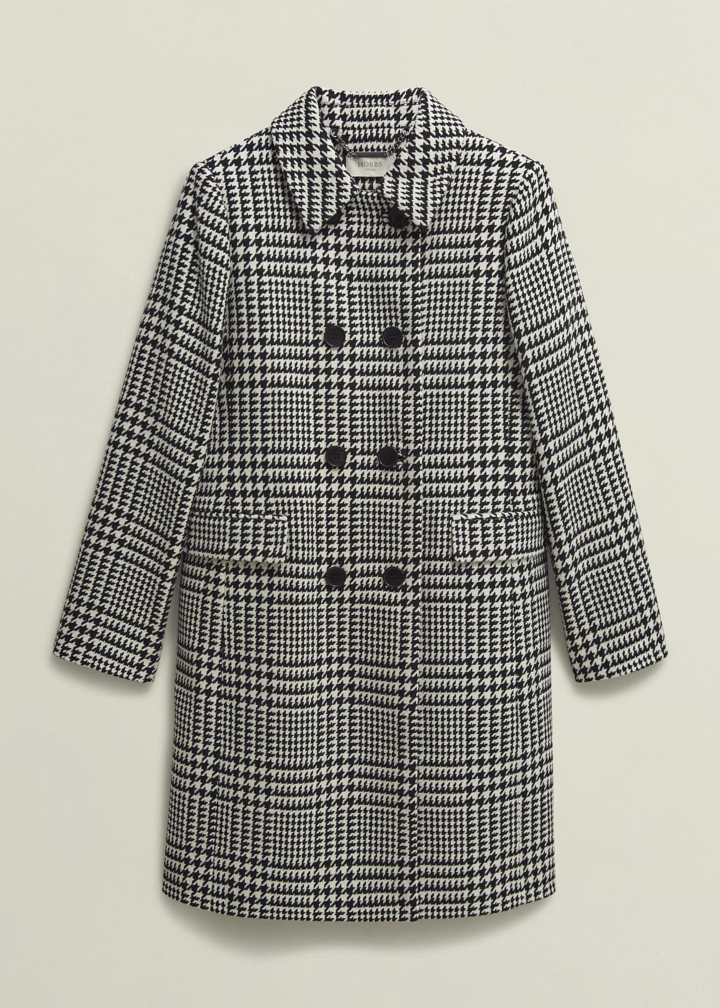 HOBBS Yvette Wool Blend Check Coat | endource