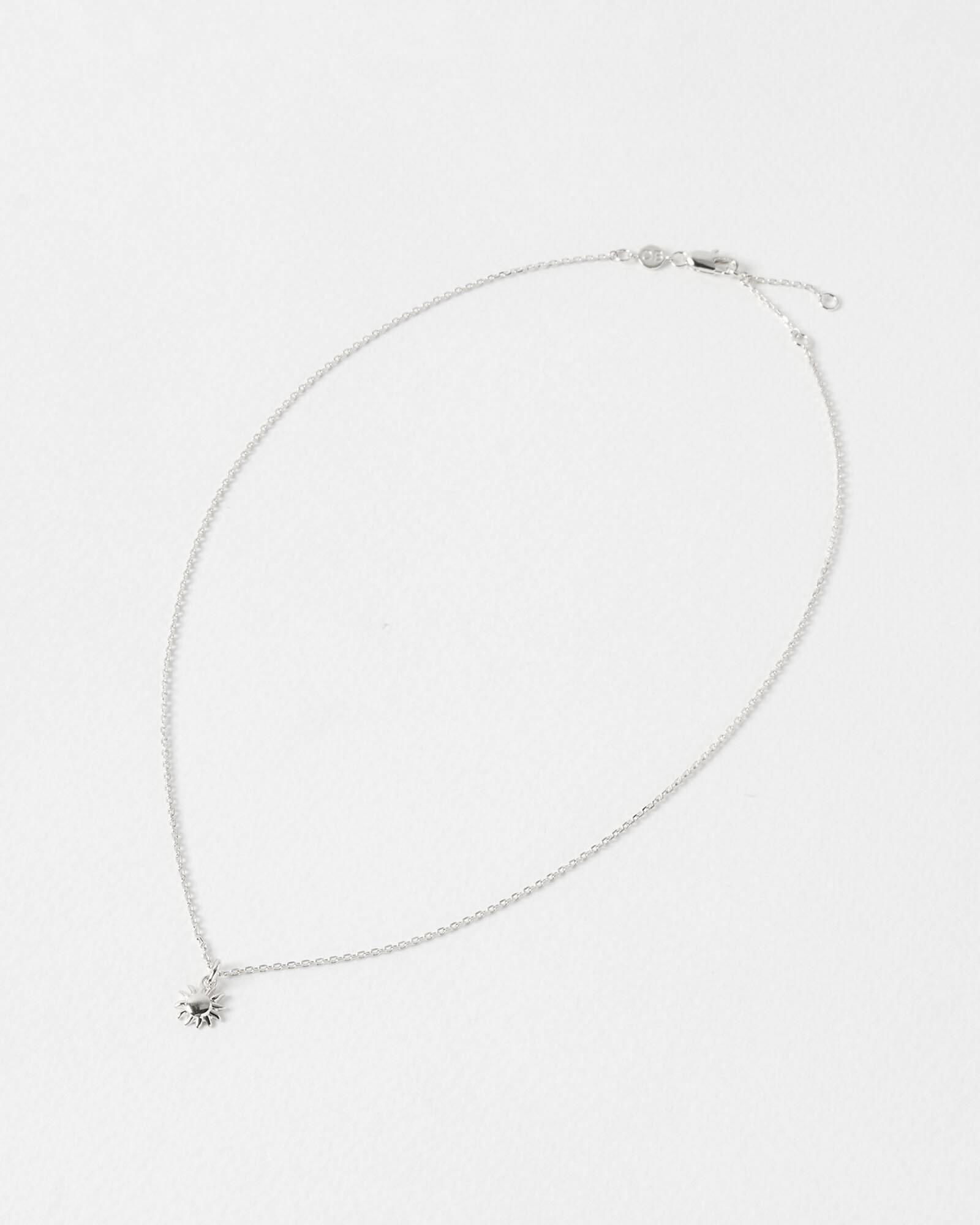 OLIVER BONAS Elio Sun Charm Sterling Silver Pendant Necklace | endource