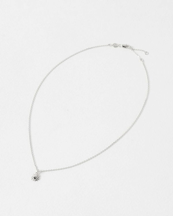 OLIVER BONAS Elio Sun Charm Sterling Silver Pendant Necklace | endource
