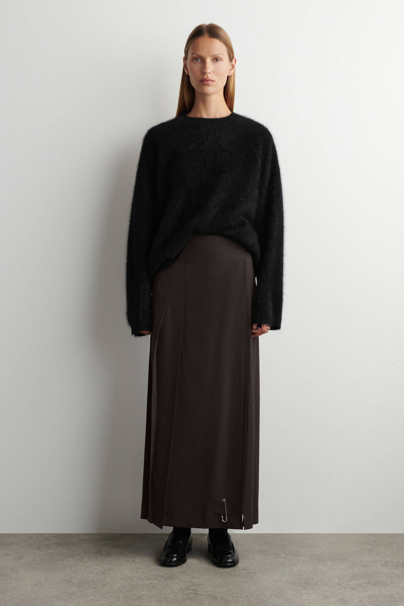 COS BELTED WOOL-BLEND MAXI KILT | endource