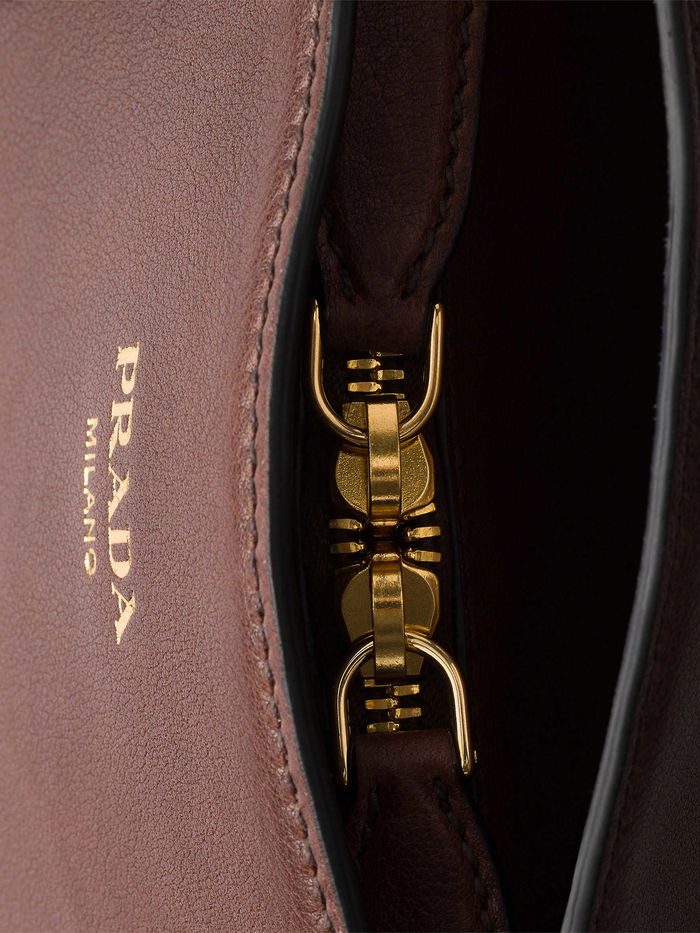 PRADA Logo-Embellished Large Leather Tote Bag | endource