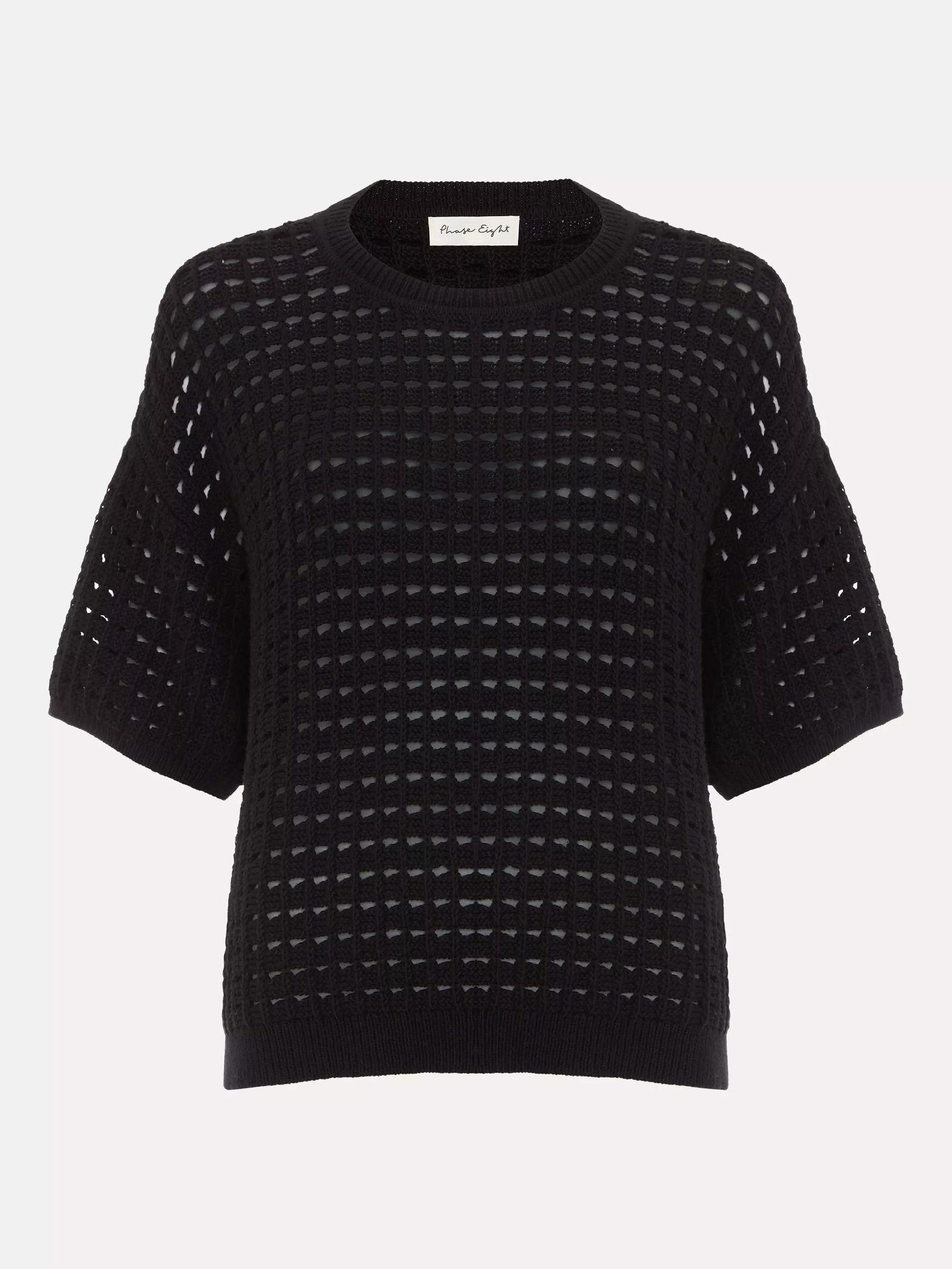 PHASE EIGHT Jamelia Boxy Knit Top in Black | endource