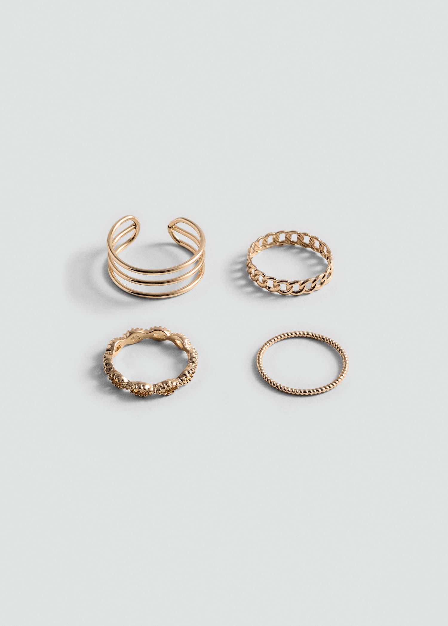MANGO Pack Of 4 Combined Rings | Endource