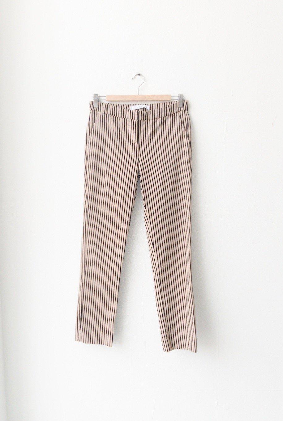 MANGO Striped Tapered Trousers in Multi-coloured | Endource