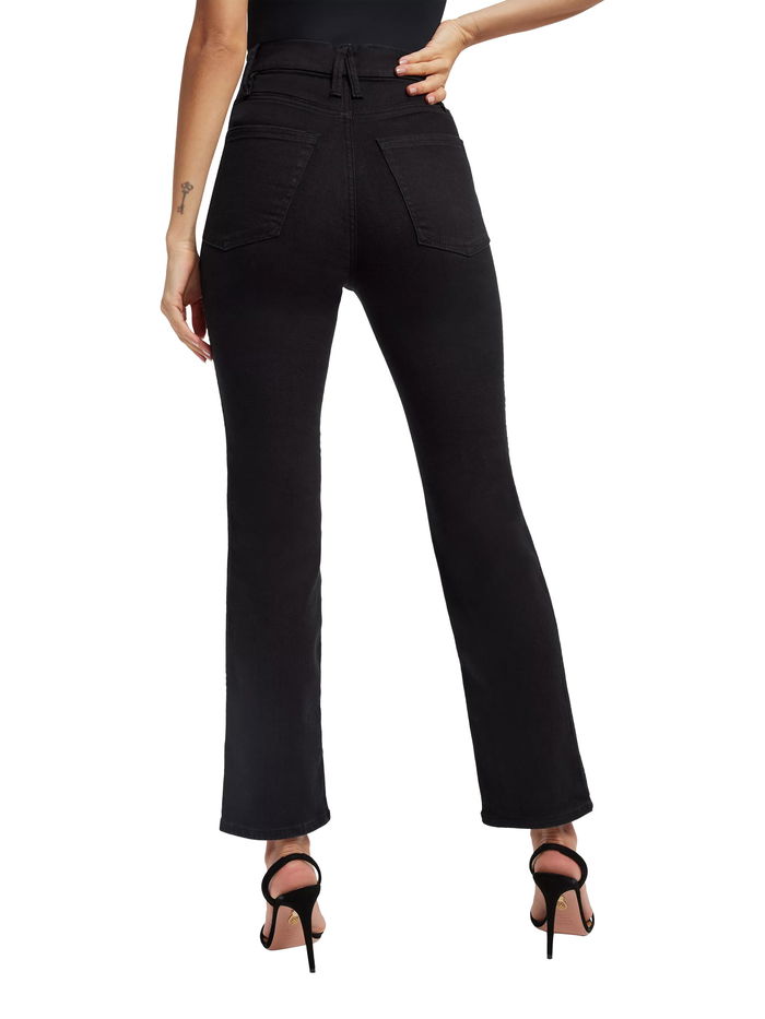 GOOD AMERICAN Good Curve Straight Jeans, Black | endource
