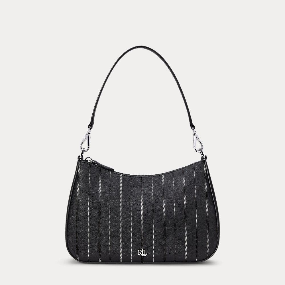 LAUREN RALPH LAUREN Pinstripe Leather Medium Danni Bag in Multi | endource