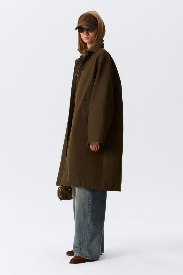 WEEKDAY Oversized Canvas Car Coat | endource
