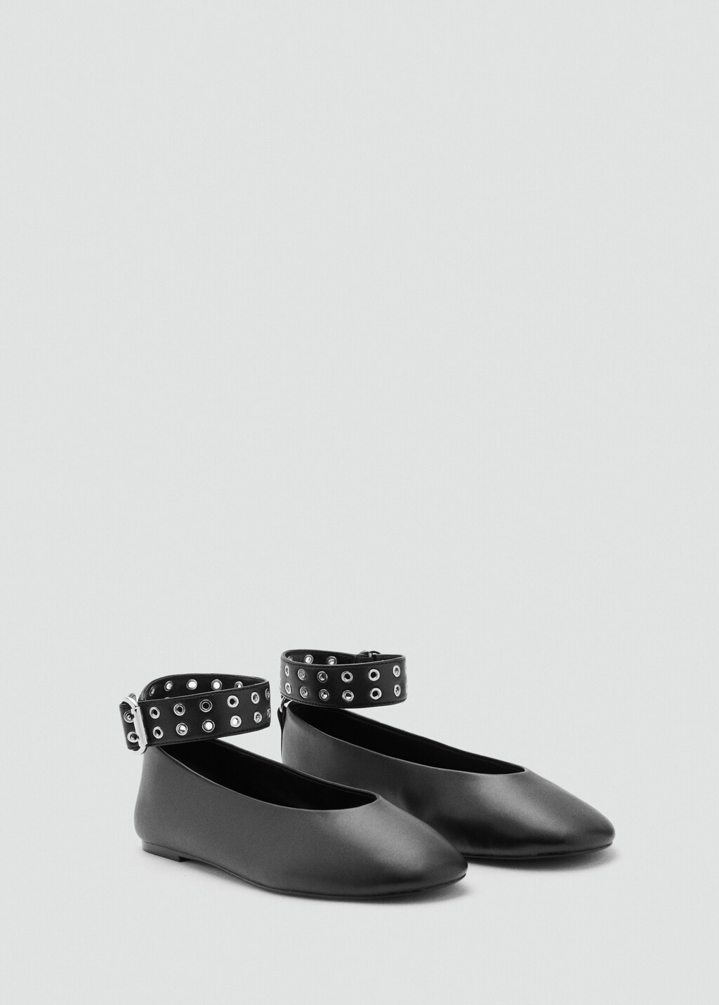 MANGO Ballet Flats With Eyelet Strap | endource
