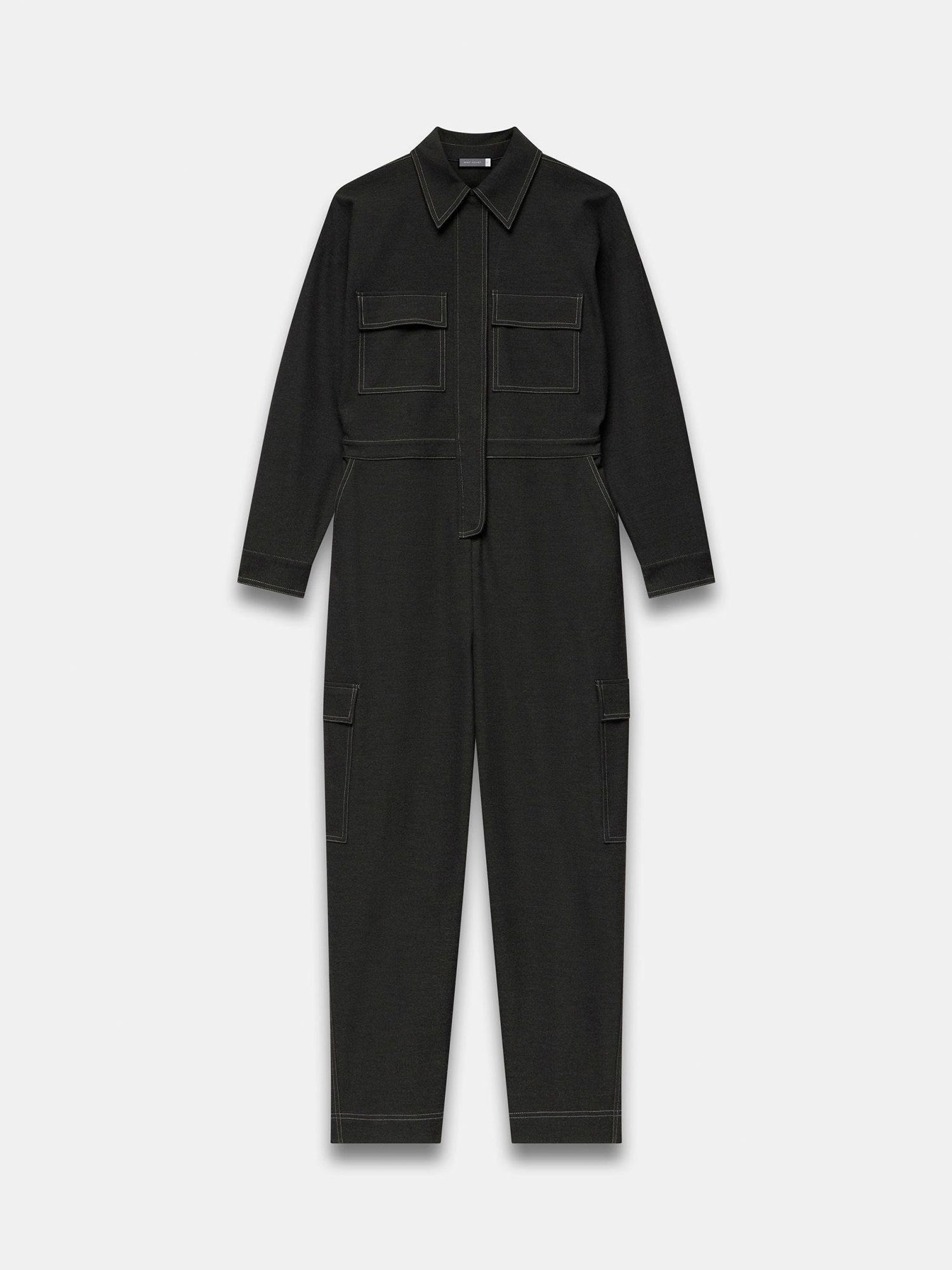 Mint Velvet Utility Jumpsuit in Dark Grey | Endource