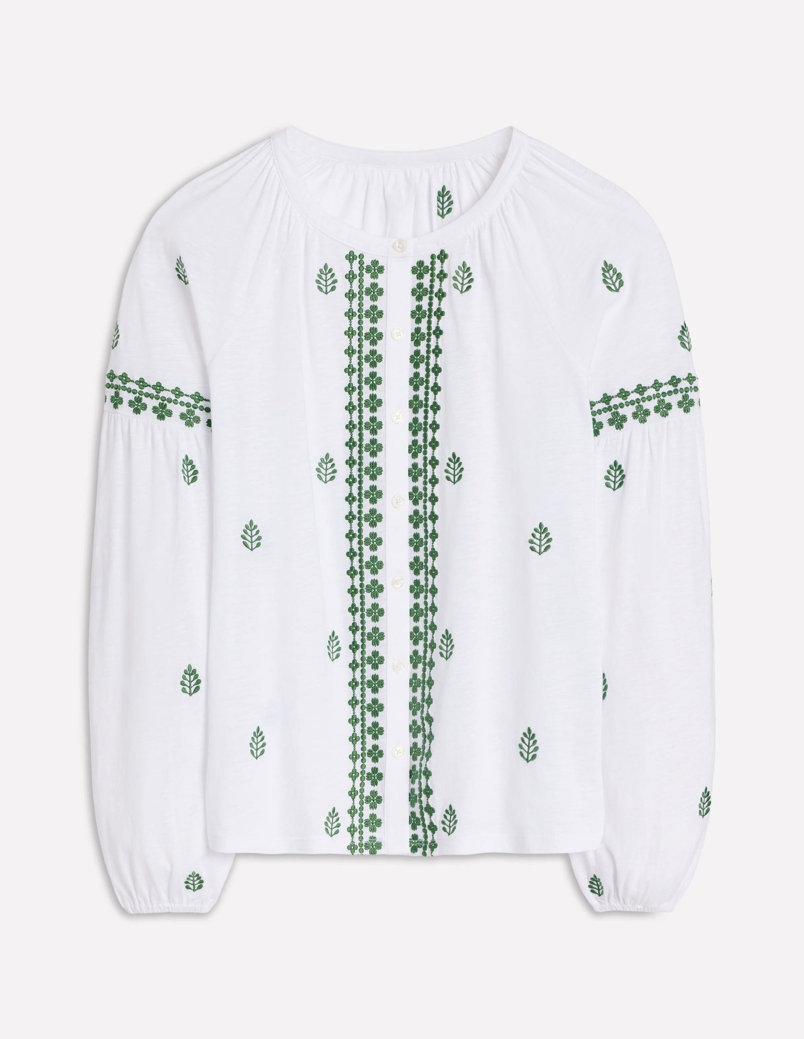 BODEN Embroidered Seam Sleeve Shirt | endource