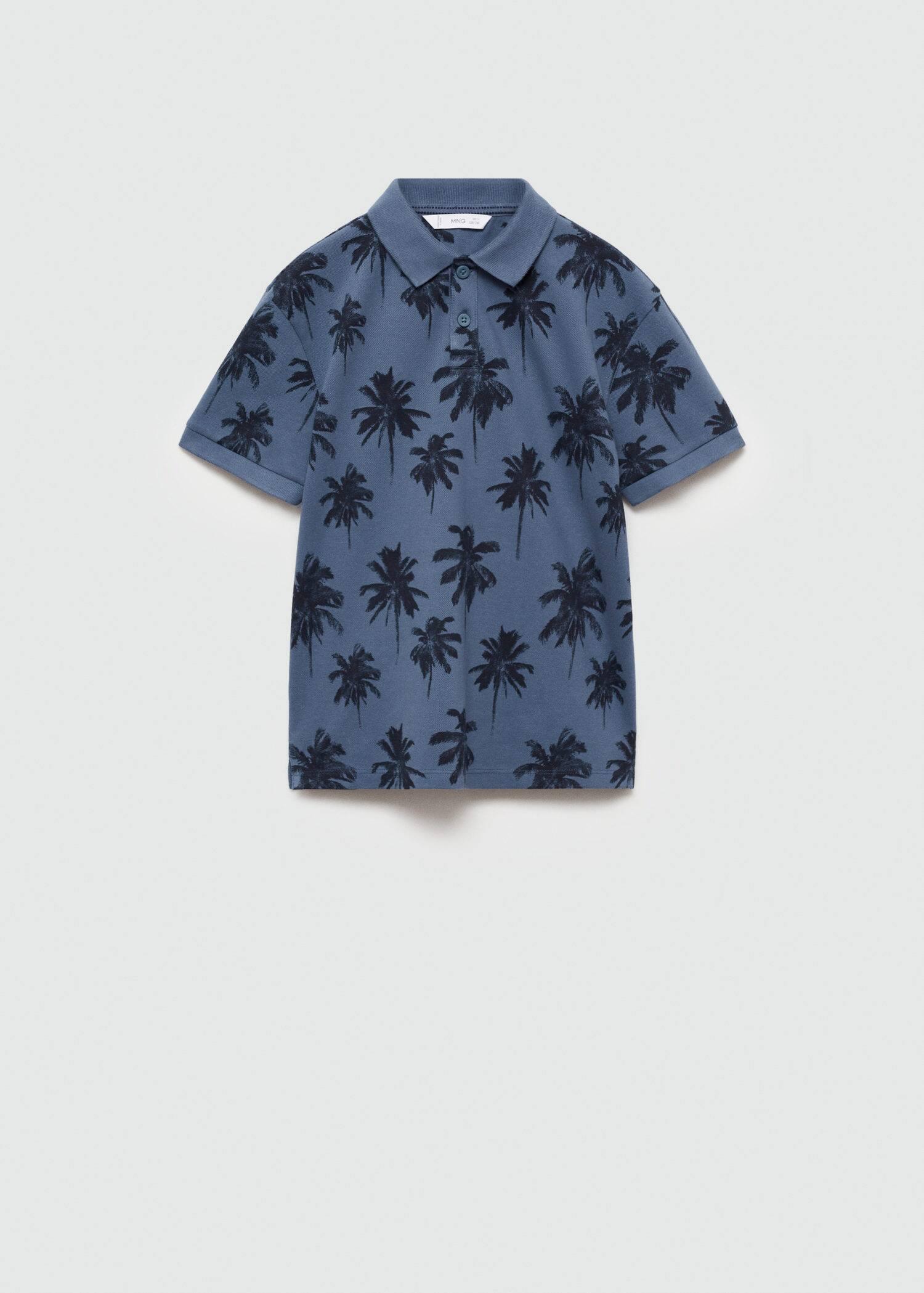 MANGO Shark-Print Polo Shirt | Endource