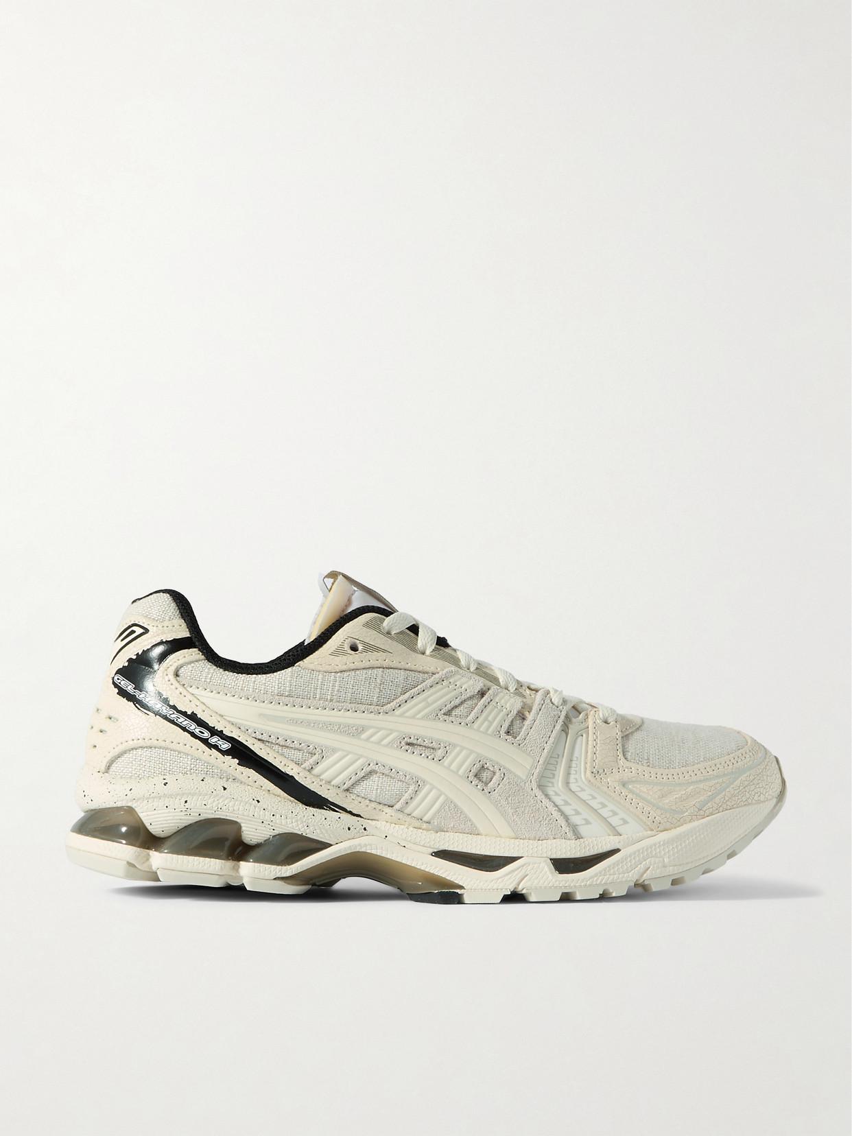 ASICS Gel-Kayano 14 Rubber-Trimmed Canvas And Leather Sneakers in Cream ...