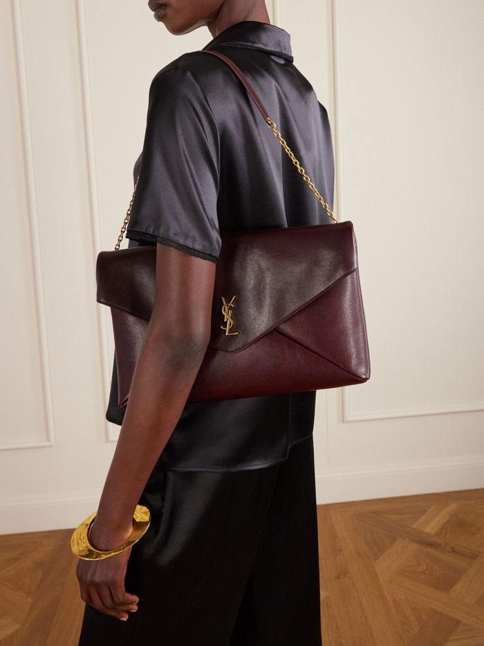 SAINT LAURENT Cassandre XXL Envelope Leather Shoulder Bag | endource
